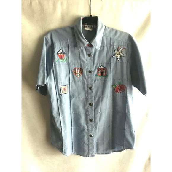 Koret | Tops | Koret City Blues Shirt Denim Chambray Size Small Cotton ...